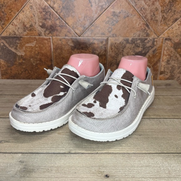 Hey Dude | Shoes | Hey Dude Wendy Cow Print Loafers | Poshmark